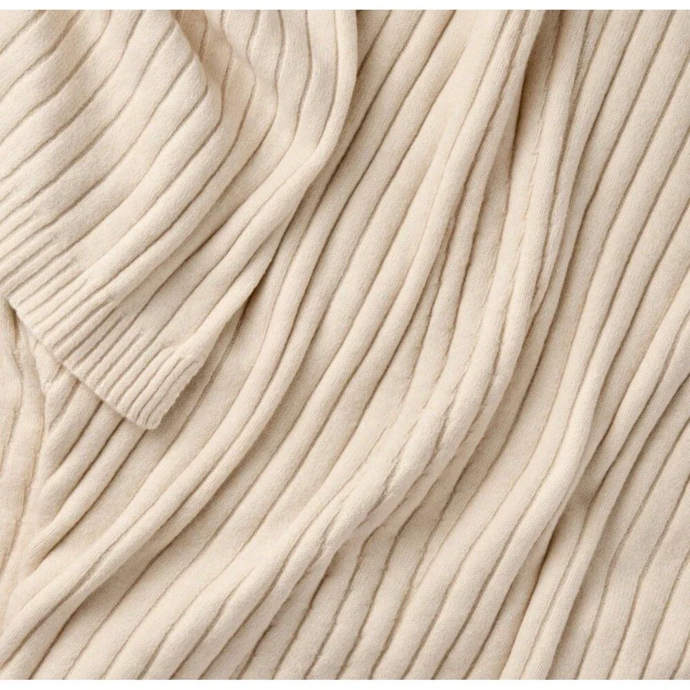 Threshold | Bedding | 5x60 Casual Mixed Rib Throw Blanket Beige ...